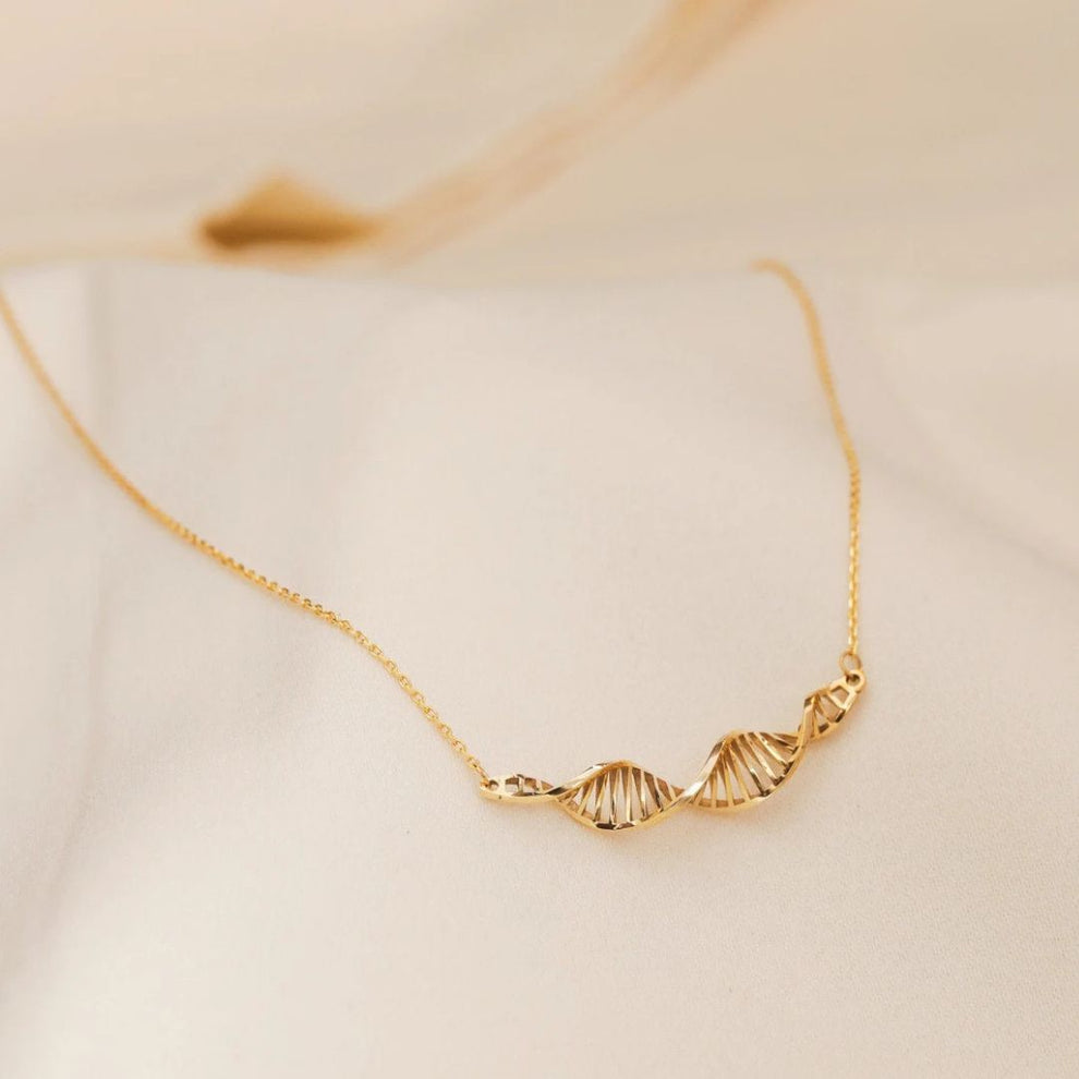 DNA Shape Molecule Necklace – Maniara Jewels