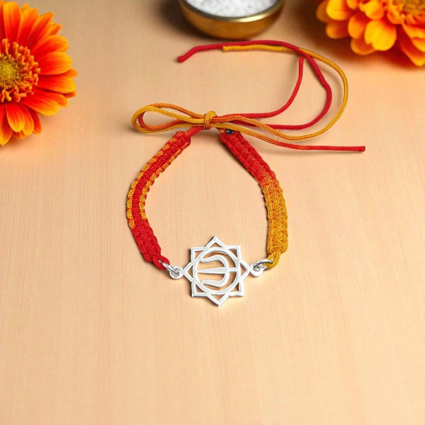 Silver Trishul Rakhi – Maniara Jewels